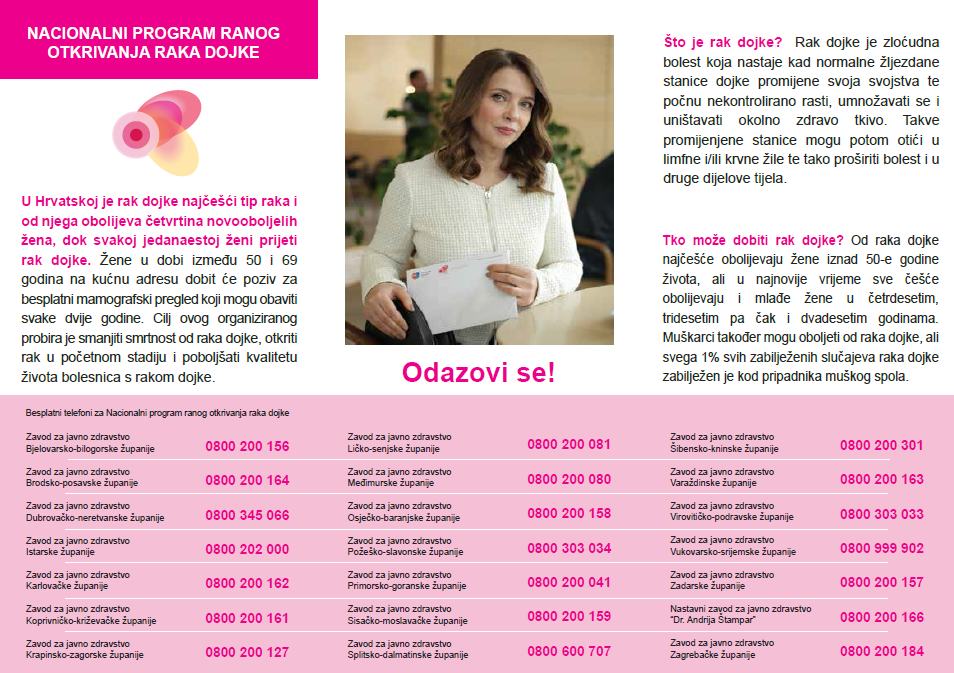 Edukativna brošura Nacionalni program ranog otkrivanja raka dojke ...