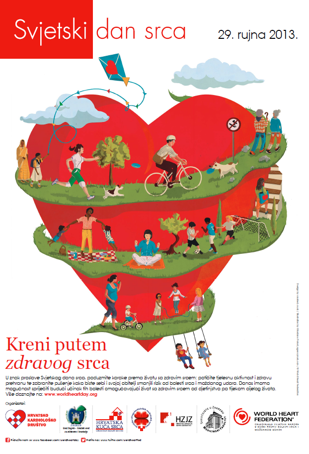 Plakat- Svjetski dan srca 2013 | Hrvatski zavod za javno zdravstvo